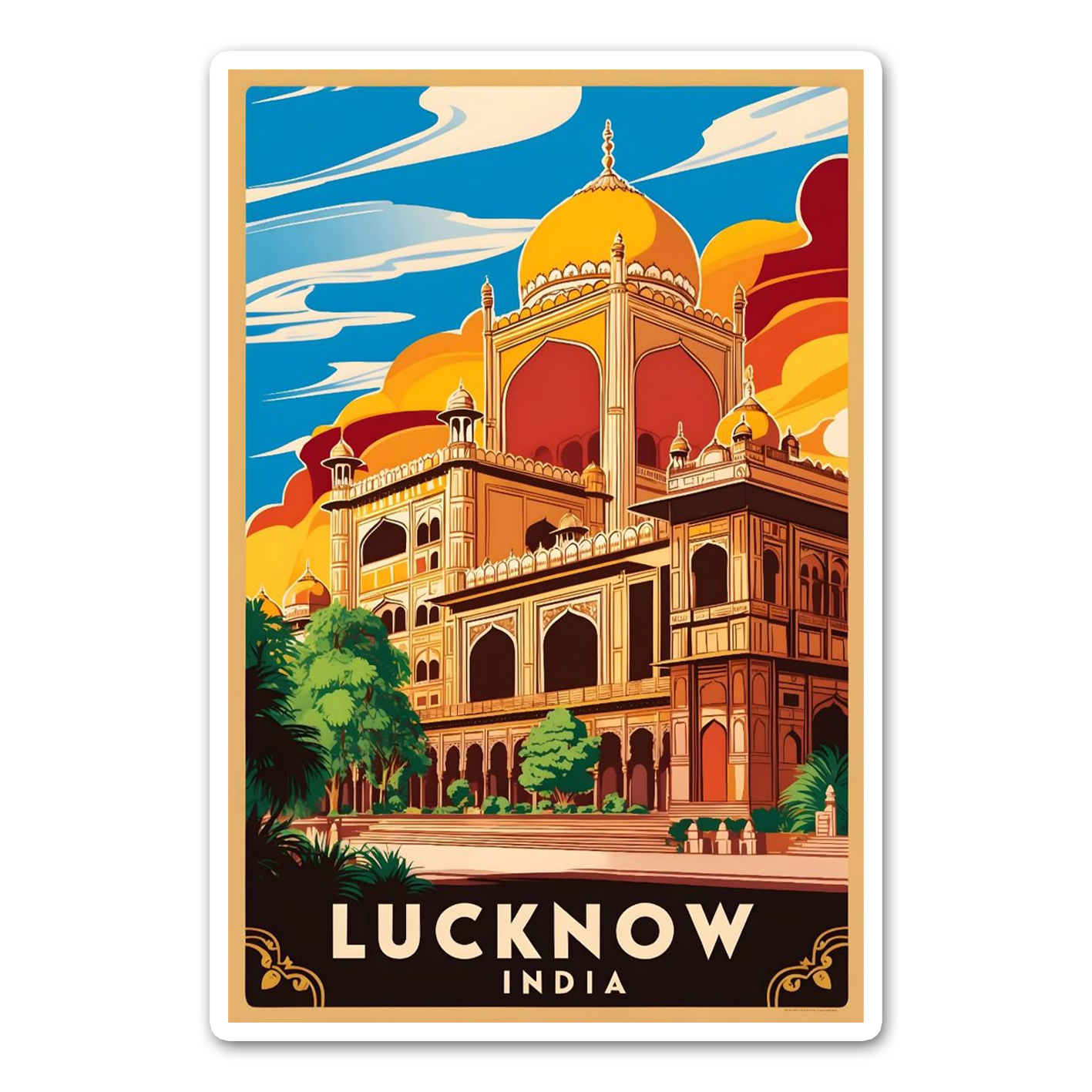 Lucknow card Sticker – sticckiz.com
