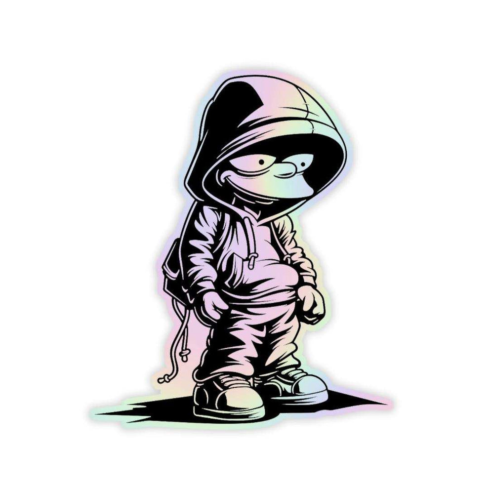 Hood Bart Simpson Holographic Sticker – sticckiz.com