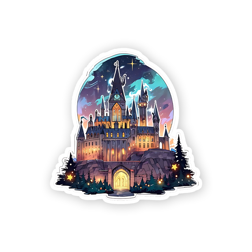 Magical Christmas Castle Sticker – sticckiz.com