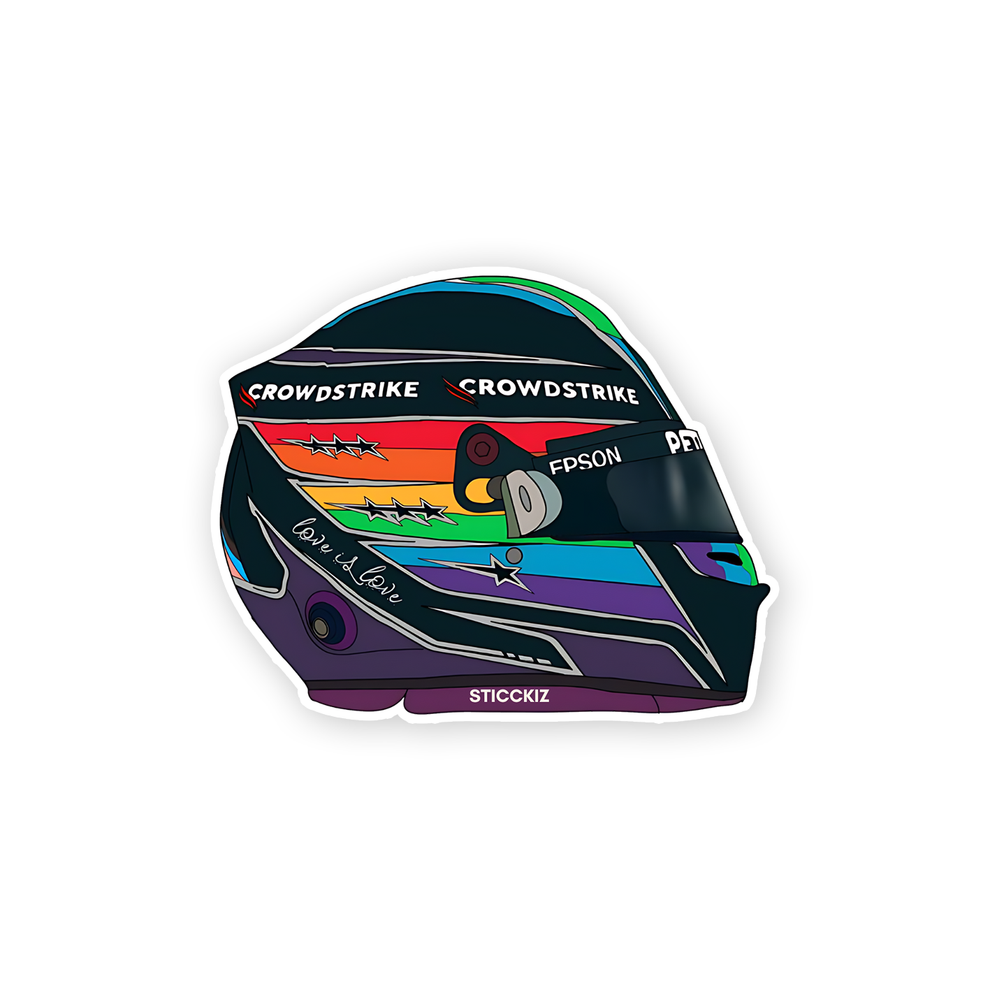 Lewsi Hamilton pride Helmet Sticker – sticckiz.com