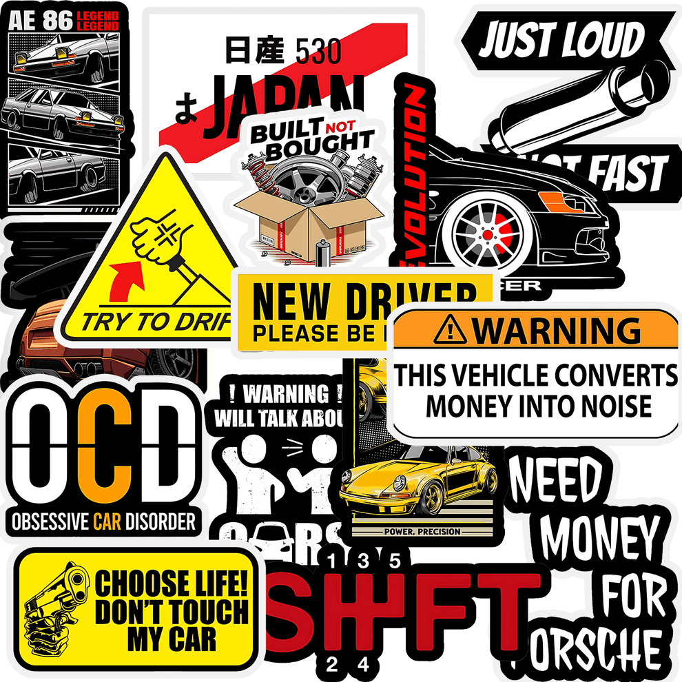 Car Sticker Pack (15 Stickers) – sticckiz.com