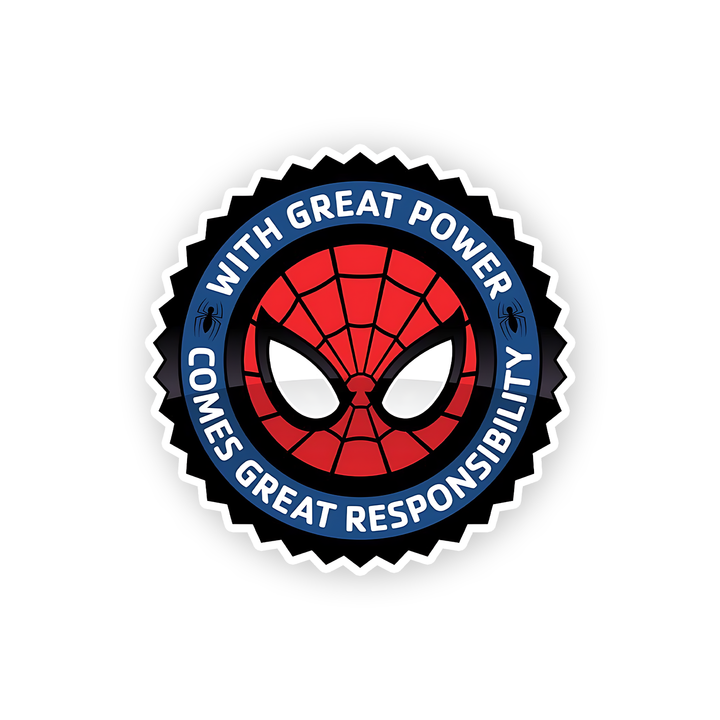 Great power comess with great Responsibility Sticker – sticckiz.com