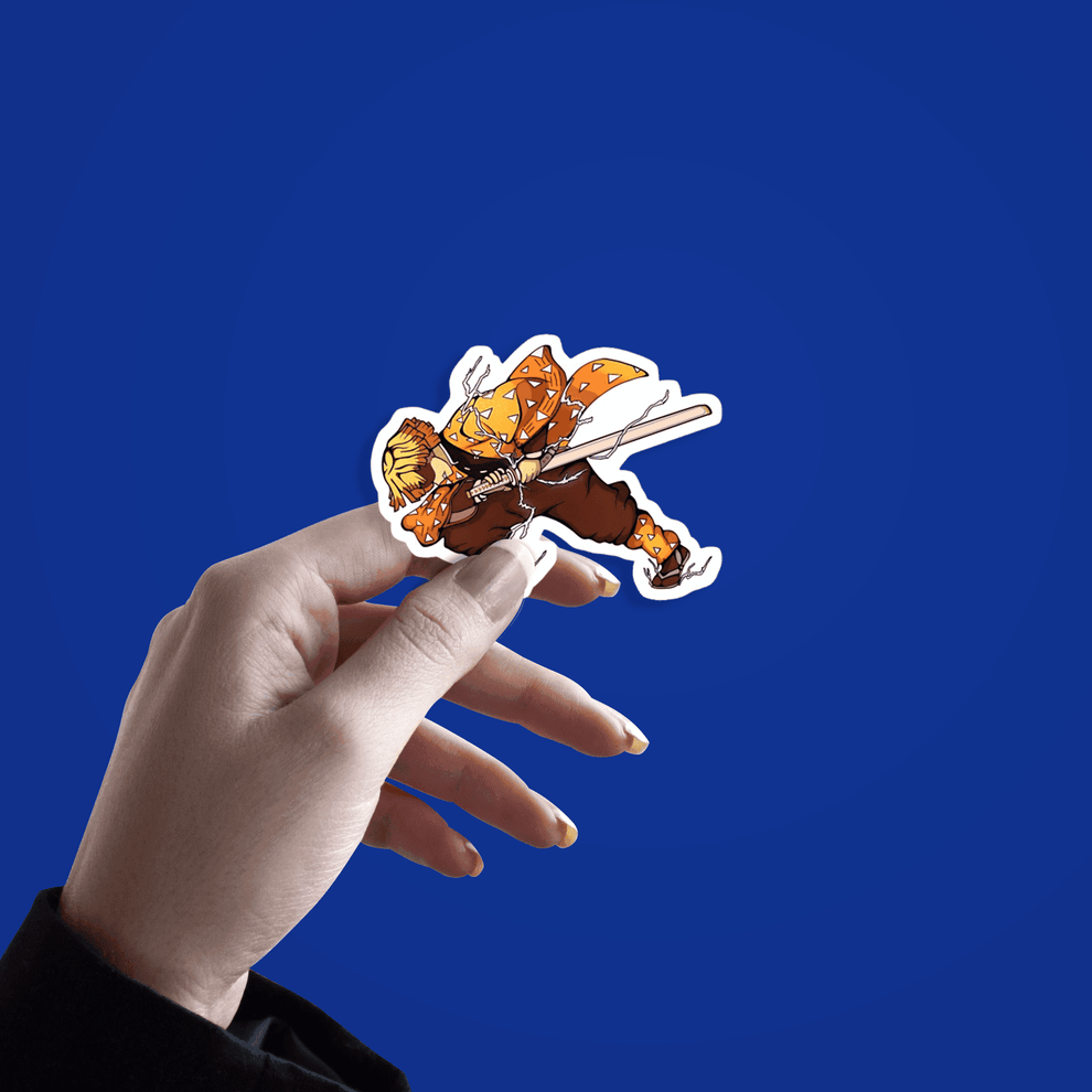 Zenitsu Agatsuma From Demon Slayer Sticker – sticckiz.com